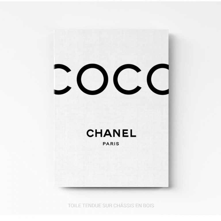 Tableau Coco Chanel Noir | Portrait Icône Mode | Tableaudesign.fr