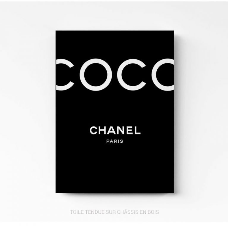 Tableau Coco Chanel Noir | Livraison Gratuite 48H